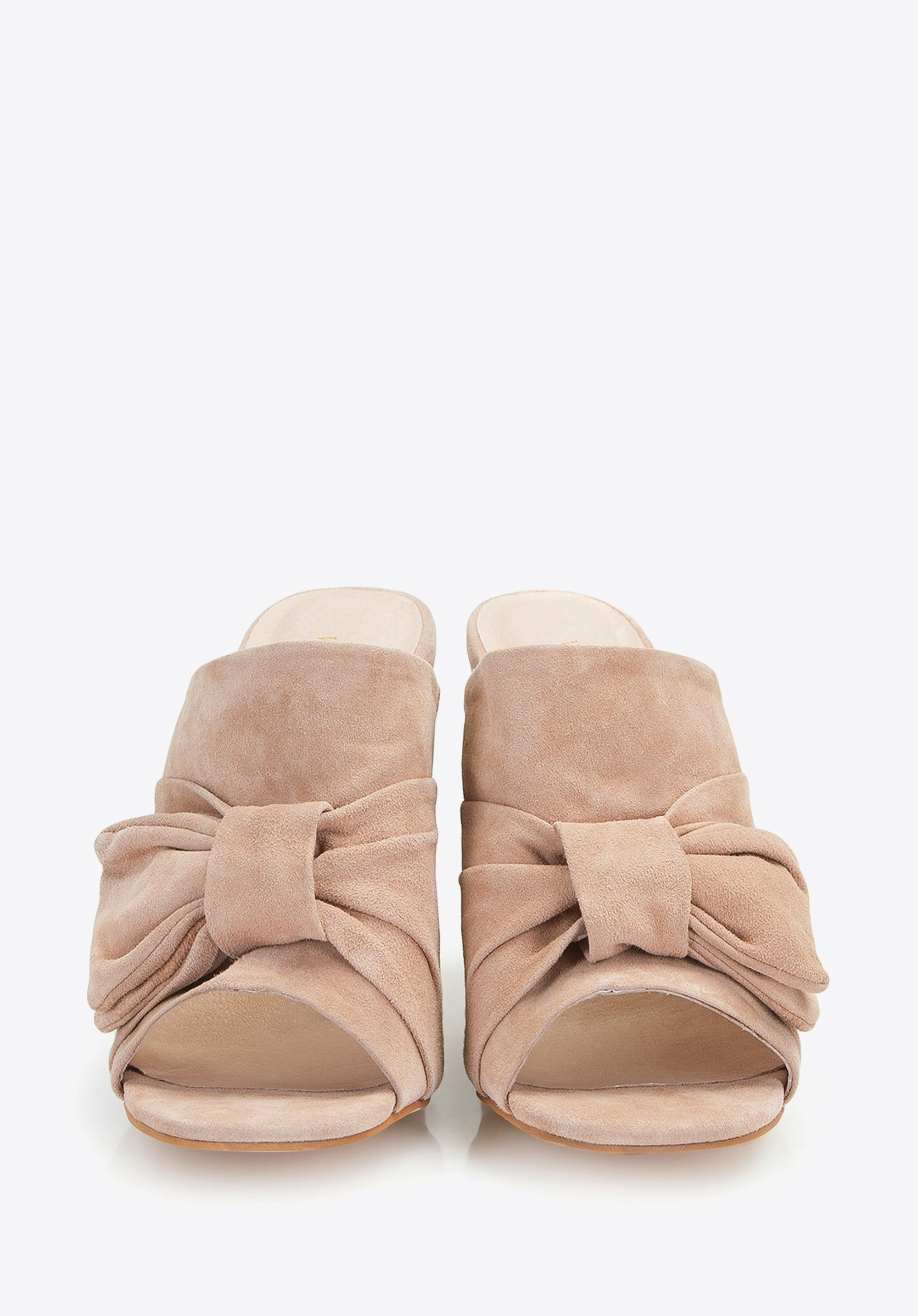 Papuci de damă de tip mules din piele întoarsă | WITTCHEN